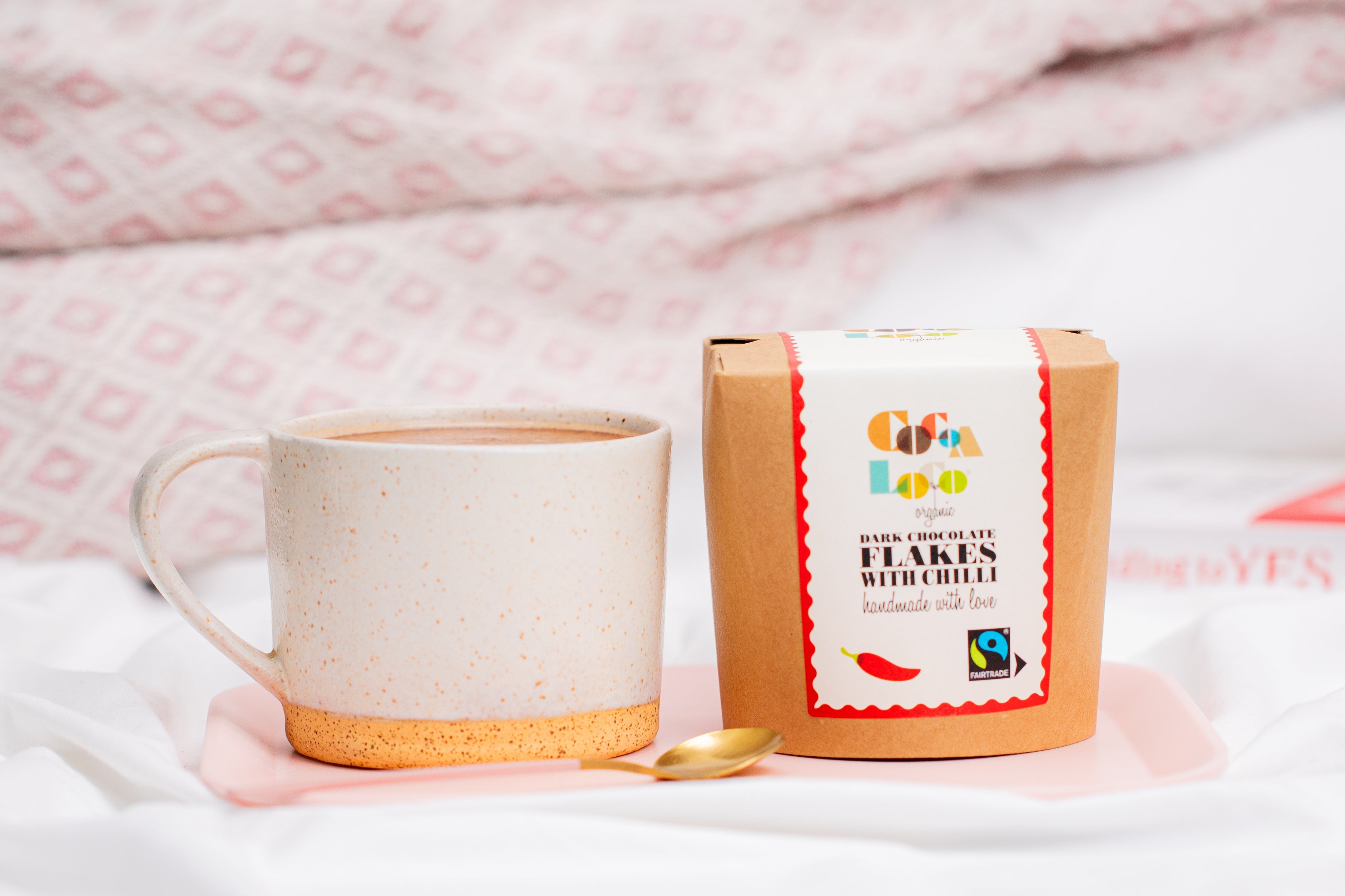 Organic Dark Chocolate Chilli Drinking Flakes | Cocoa Loco