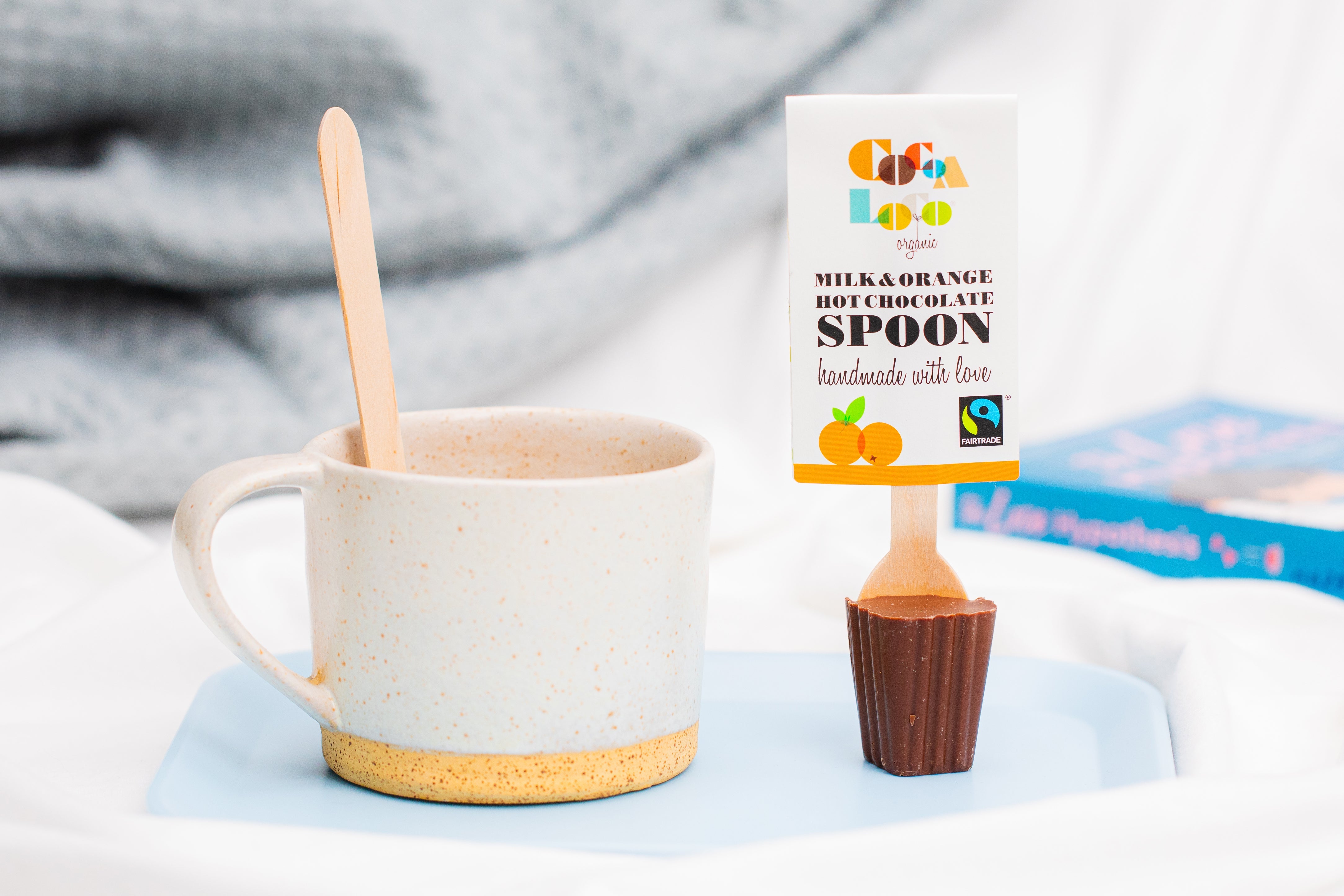 Milk & Orange Hot Chocolate Spoon | Organic & Fairtrade | Cocoa Loco